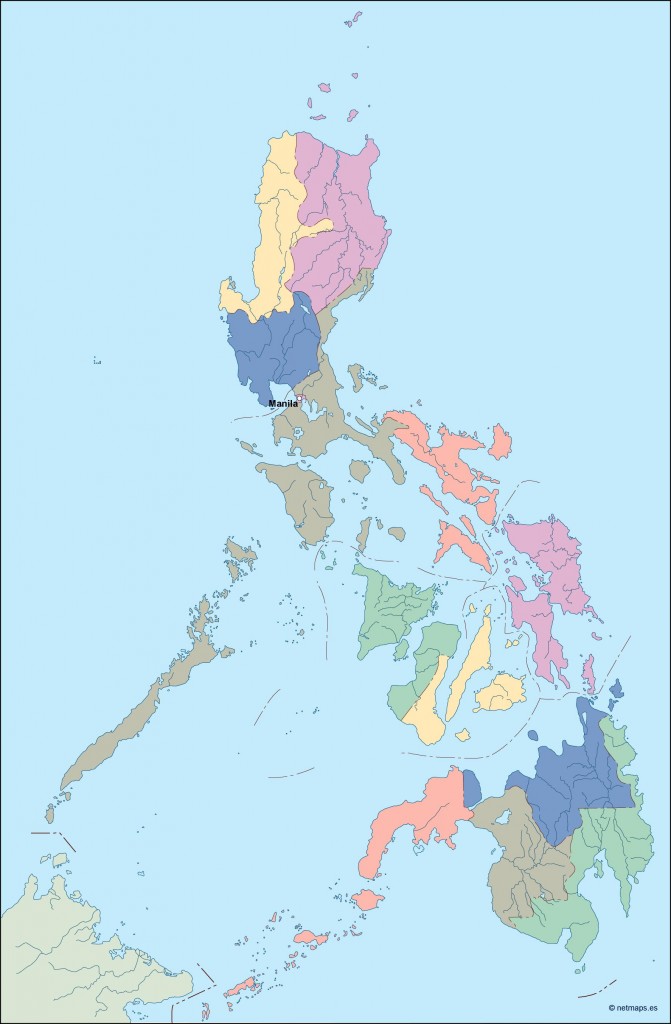 philippines mapa vector eps | Netmaps. Mapas de España y del mundo