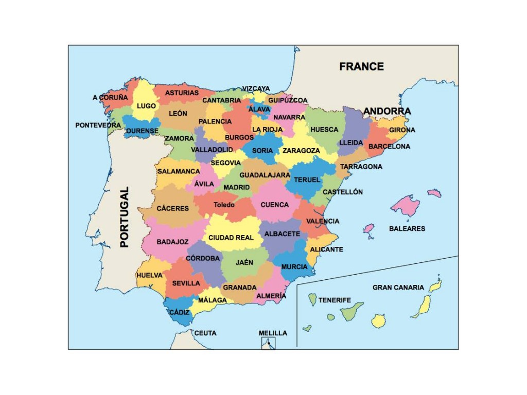 Espana mapa de presentaciones | Netmaps. Mapas de España y del mundo